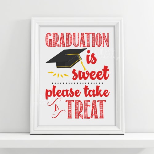 Graduation is Sweet Please Take a Treat Graduation Party - Etsy