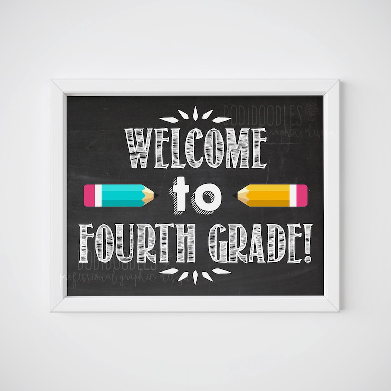 Welcome to fourth grade classroom signs classroom welcome | Etsy