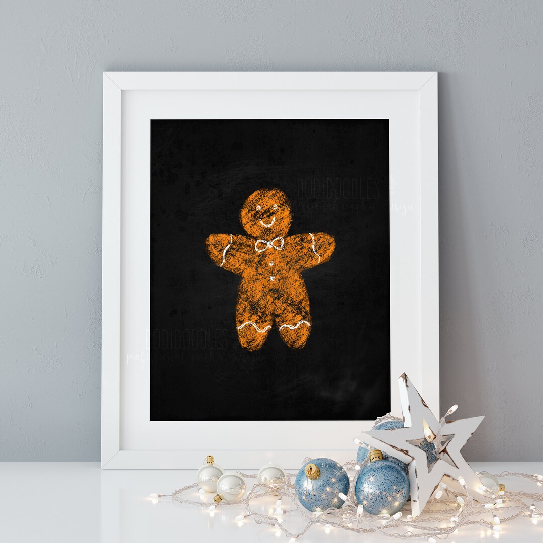 Gingerbread Man Printable, Cookie Printable, Christmas Printable ...