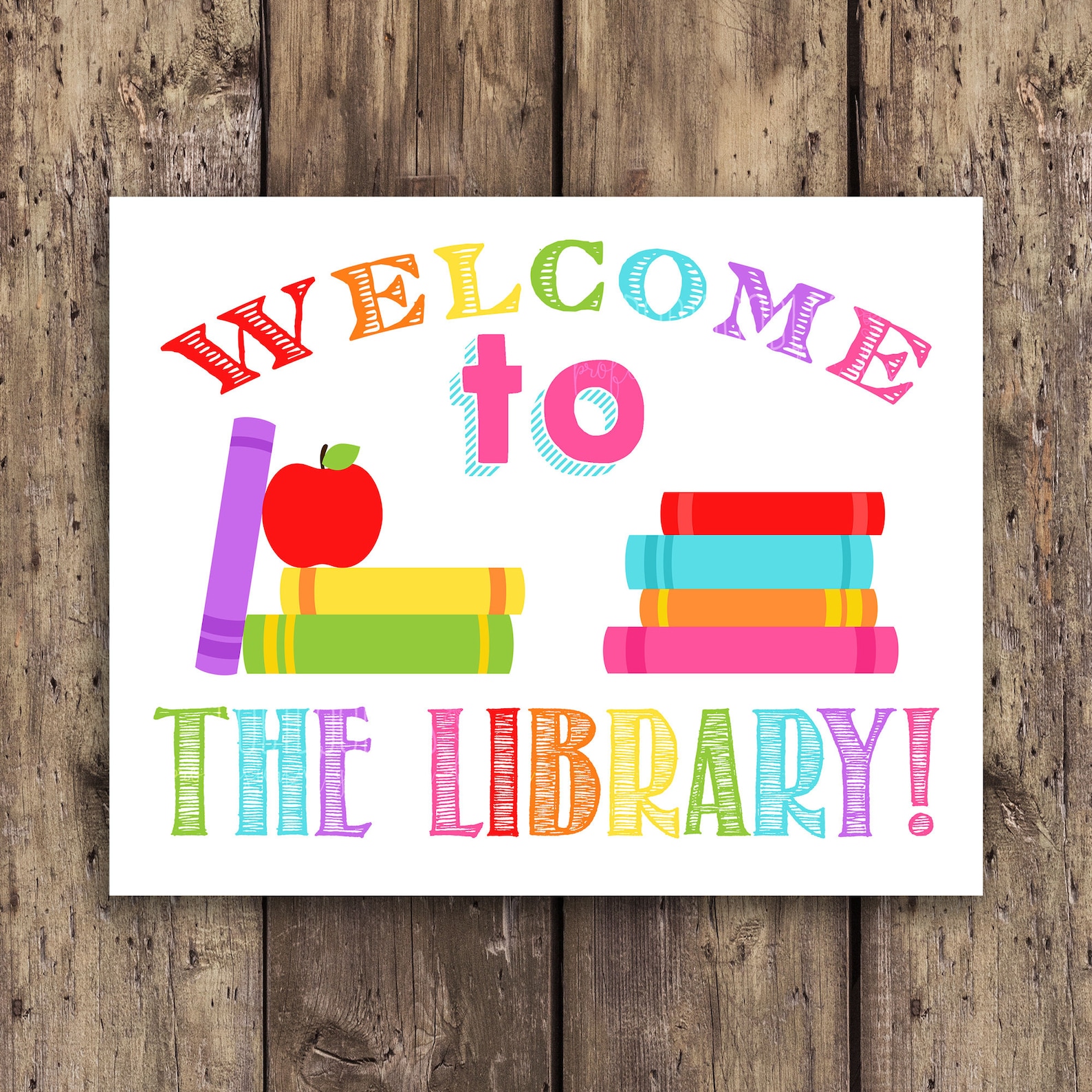 Printable Welcome to the Library Sign, Welcome to the Library ...
