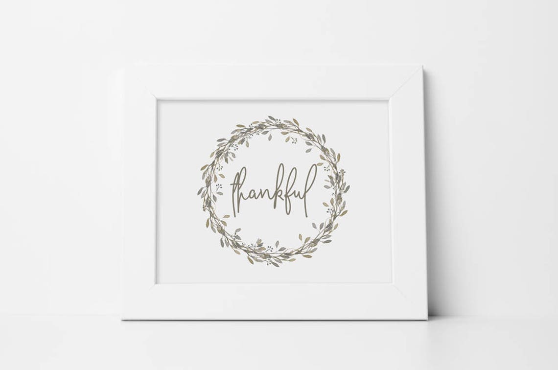 Thankful Printable Fall Wall Art Fall Printables Fall | Etsy