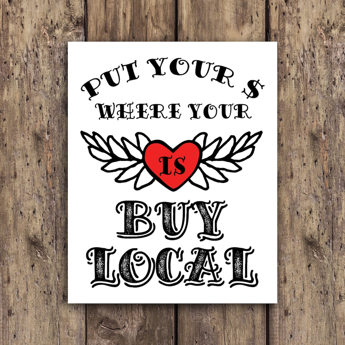 Buy Local Small Business Saturday Sign Support Local - Etsy
