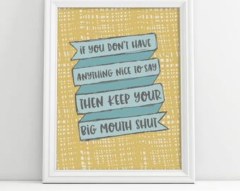 Big Mouth Poster - Etsy