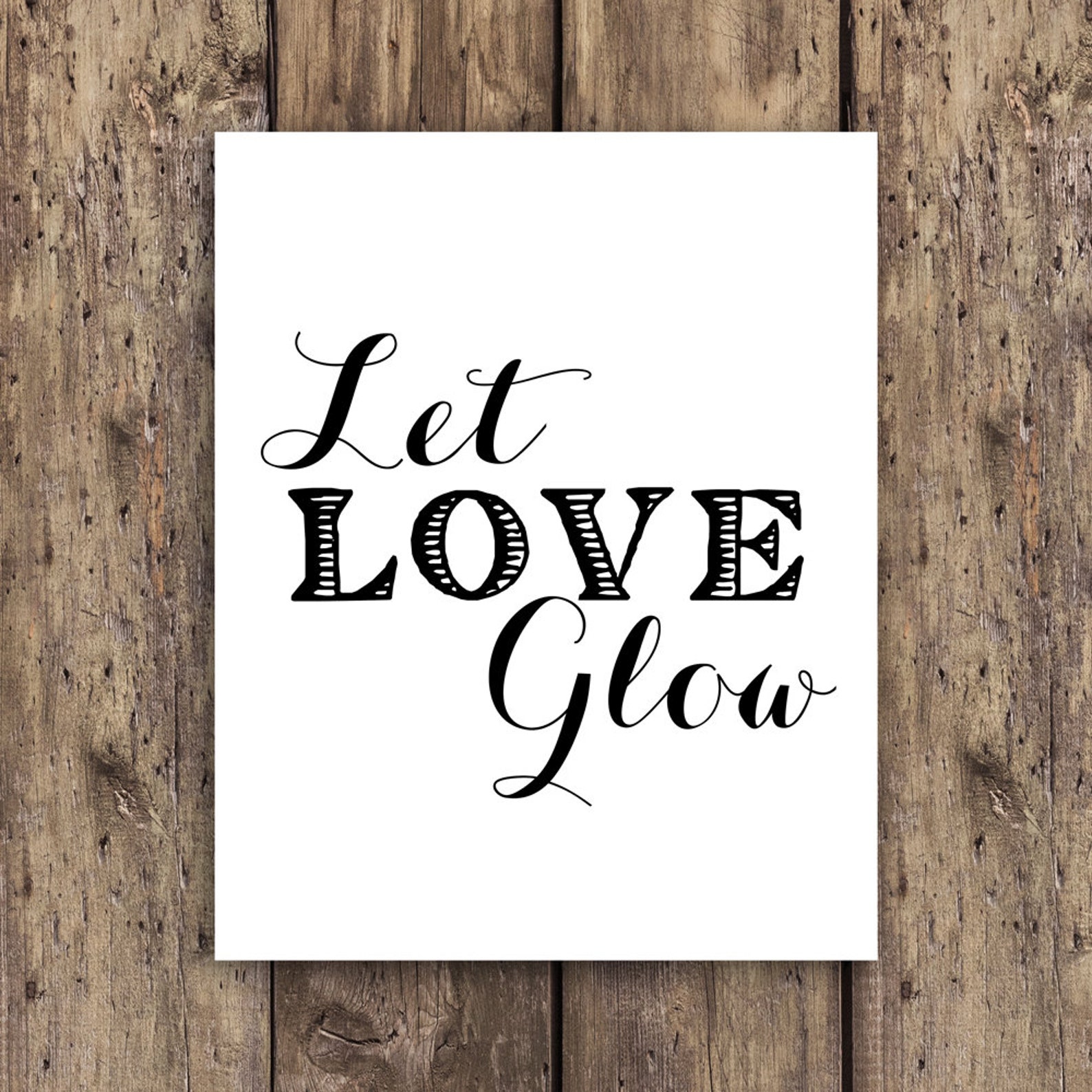 Let Love Glow Let Love Glow Sign Glow Stick Glow Stick - Etsy