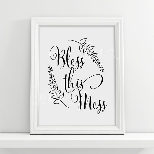 Bless This Mess Sign - Etsy