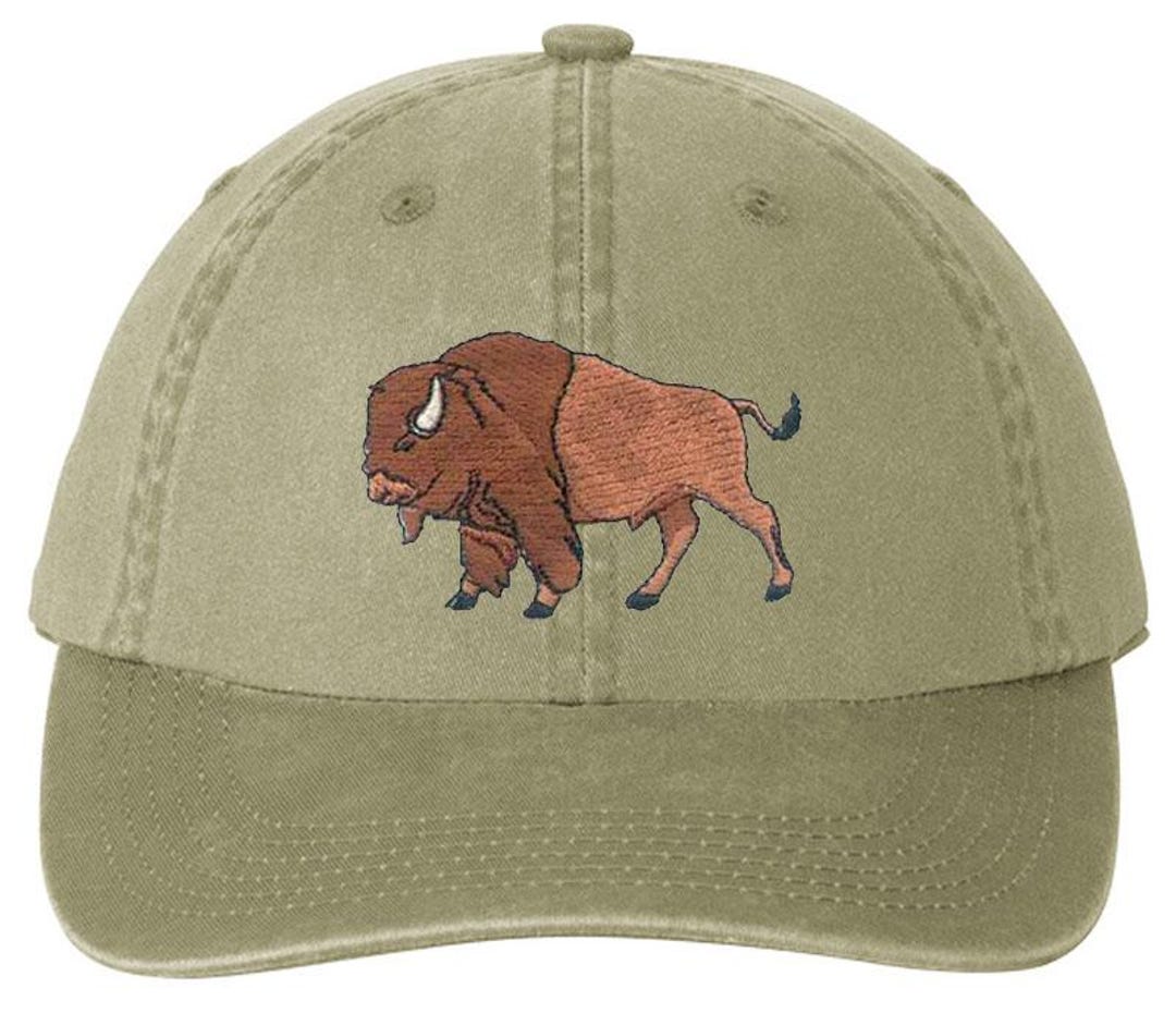 Embroidered Buffalo Garment Washed Caps - Free Shipping to USA - Etsy