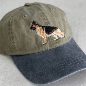 Embroidered German Shepherd Two Tone Pigment-dyed Cap - Free Shipping ...