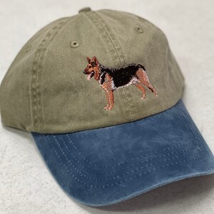 Embroidered German Shepherd Two Tone Pigment-dyed Cap - Free Shipping ...