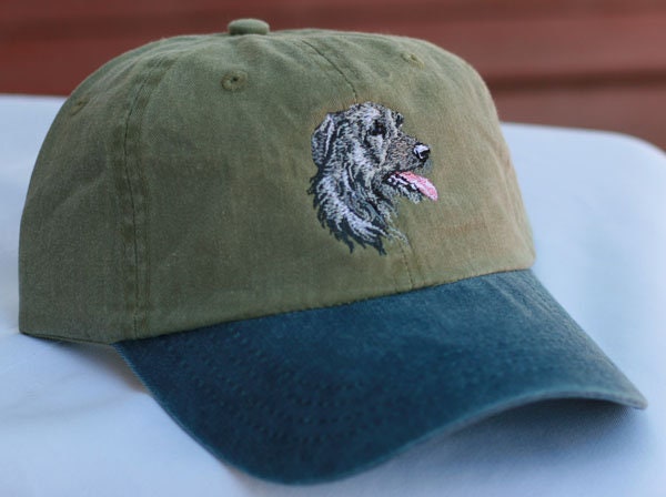 Embroidered Irish Wolfhound Two Tone Pigment-dyed Cap - Free Shipping ...