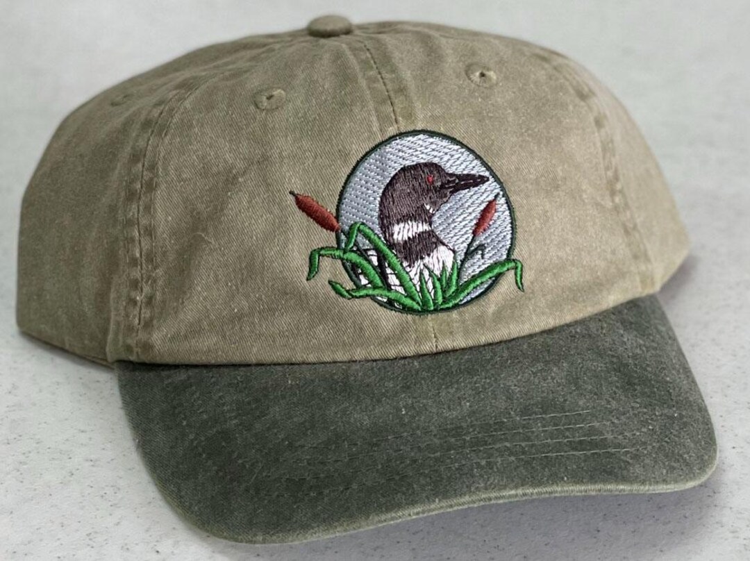 Personalized Embroidered Loon Two Tone Pigment-dyed Cap - Free Shipping ...