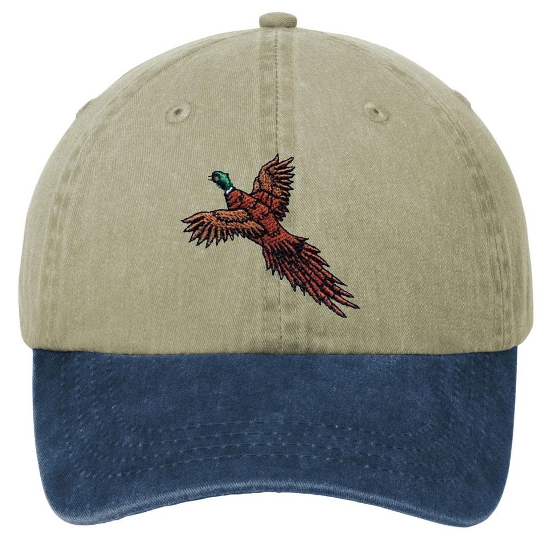 Personalized Embroidered Pheasant Two Tone Pigment-dyed Cap - Free ...