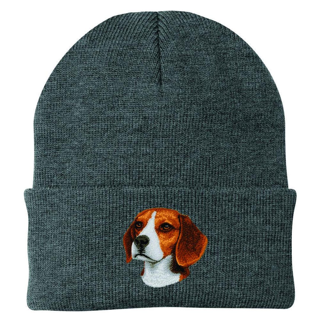 Embroidered Beagle Knit Cap Beanie - Etsy
