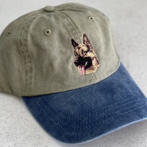 Embroidered German Shepherd Two Tone Pigment-dyed Cap - Free Shipping ...