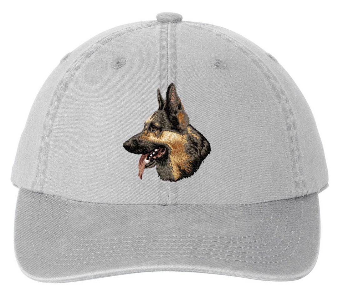 Embroidered German Shepherd Garment Washed Cap - Free Shipping to USA ...