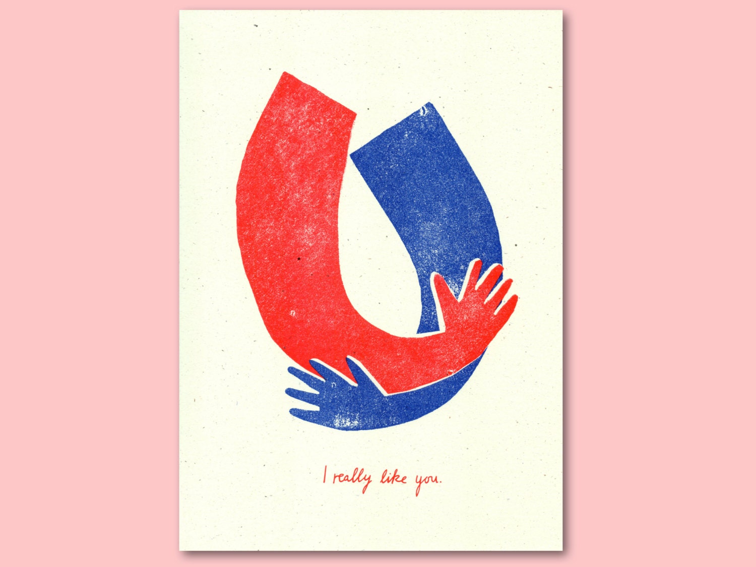 Risograph Poster, Print, Riso, Blue, Red, Poster, Din A4, Stamp, Love ...