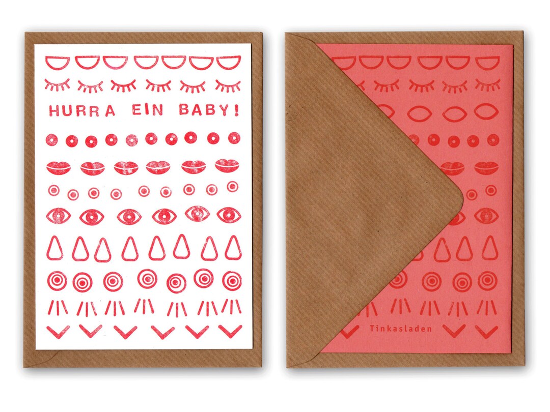 Baby Card, Congratulations Card, Birth Card, 2 Pieces, Birth, Birth ...
