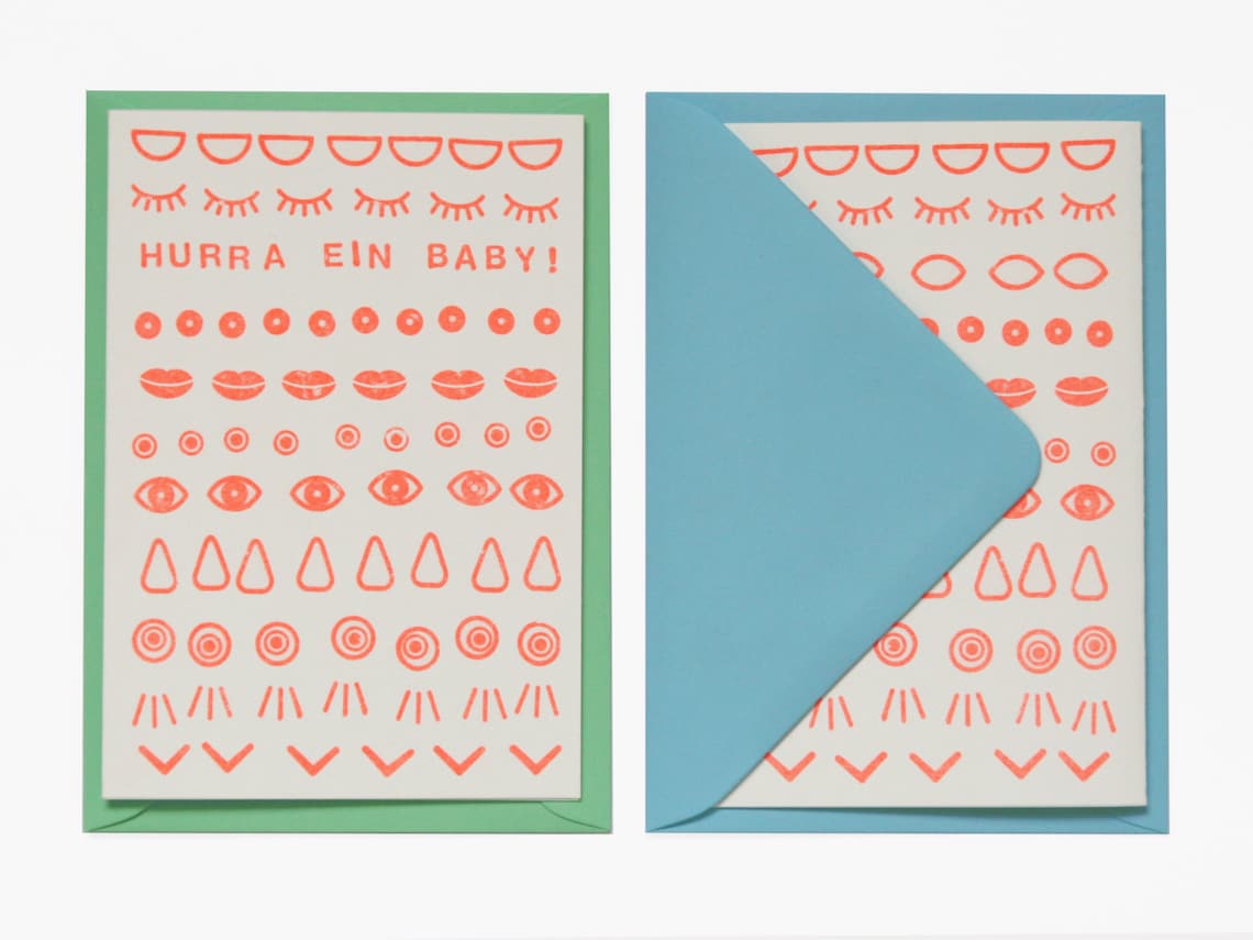 Congratulations Card Baby Birth Card 2 Pieces Birth - Etsy