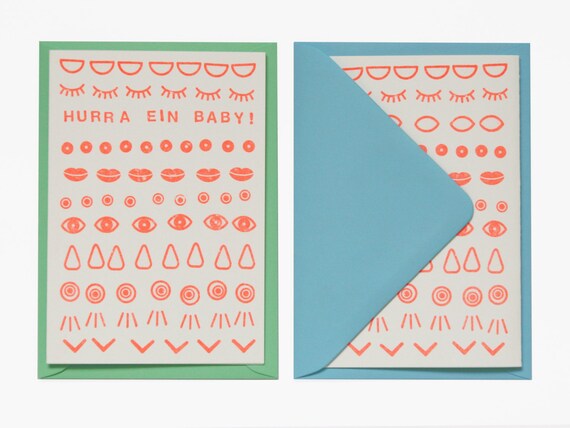 Congratulations Card Baby Birth Card 2 Pcs Birth | Etsy