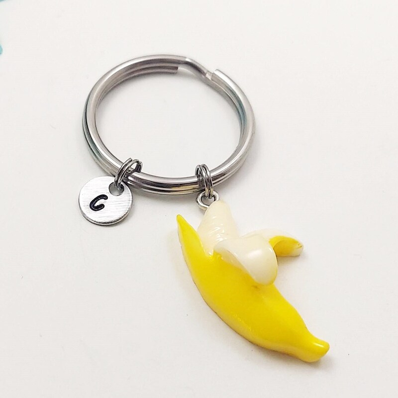 Personalized Banana Keychain - Etsy