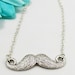 Mustache Necklace, Moustache Charm Necklace, Movember Charm, Geeky Gift ...