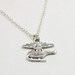 Helicopter Necklace, Charm Necklace, Helicopter Pendant, Silver ...