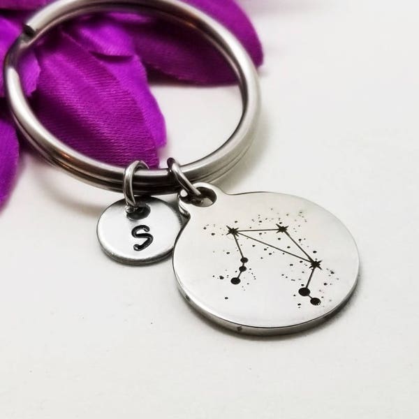 Libra Keychain - Etsy