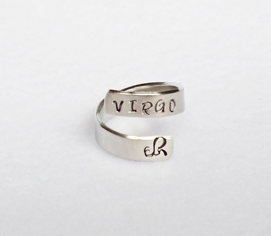 Virgo Personalized Zodiac Ring Personalized Ring Custom - Etsy