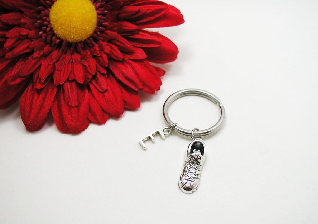 Marathon Shoe Keychain, Marathon Shoe Key Chain, Initial Keychain ...