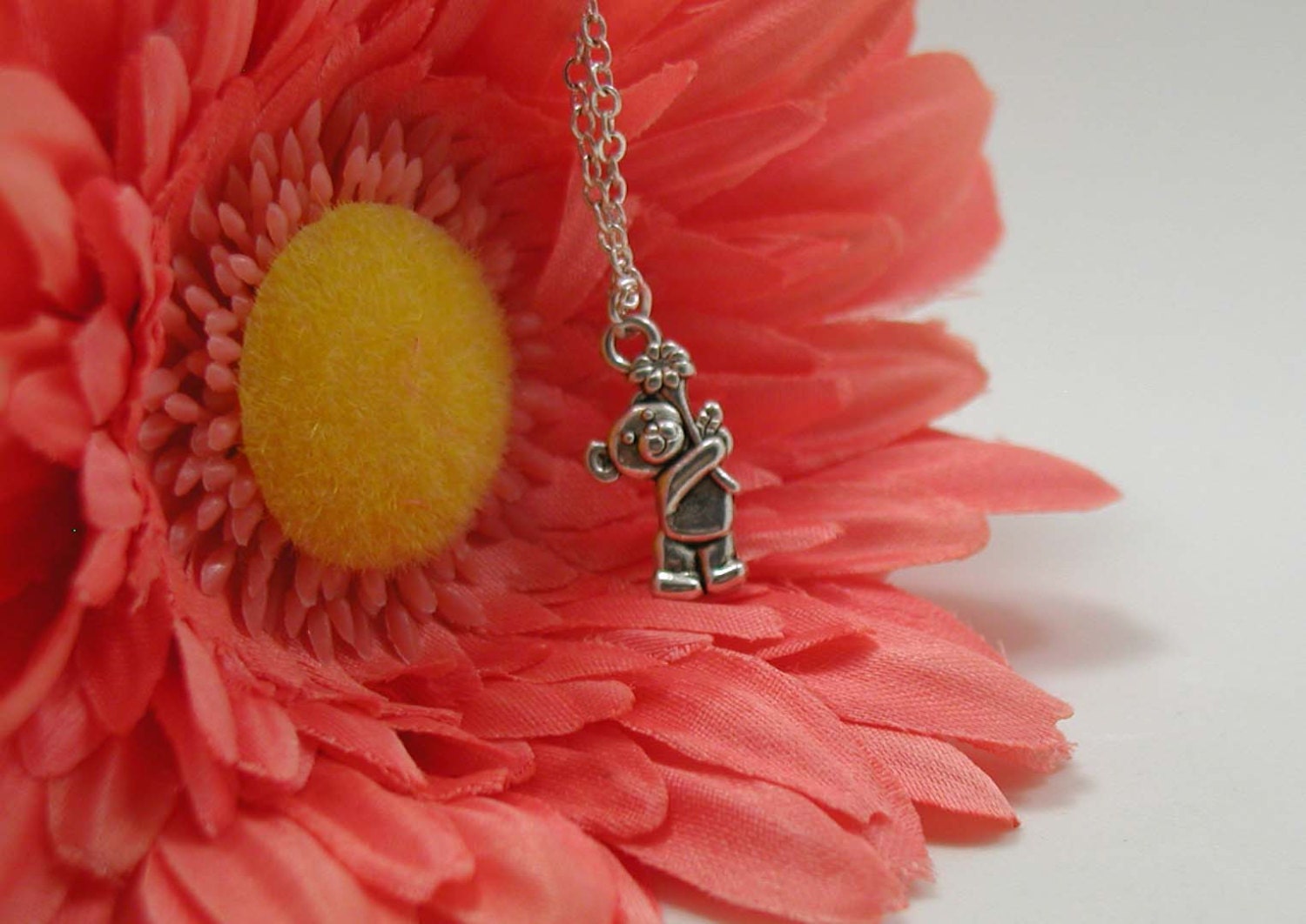 Teddy Bear Necklace, Teddy Bear Pendant, Silver Teddy Bear, Bear ...