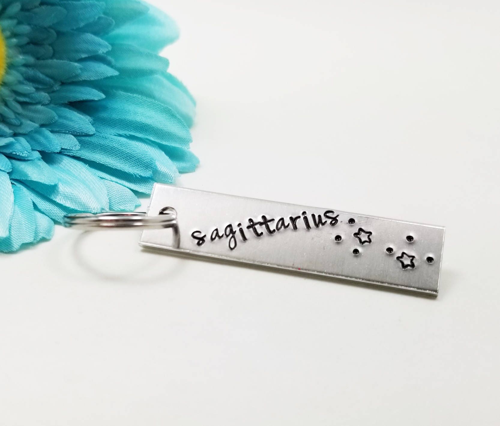Sagittarius Keychain Custom Keychain Constellation | Etsy