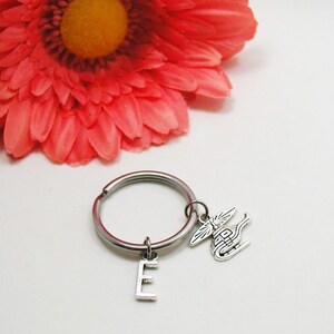 Helicopter Keychain, Helicopter Key Chain, Initial Keychain ...