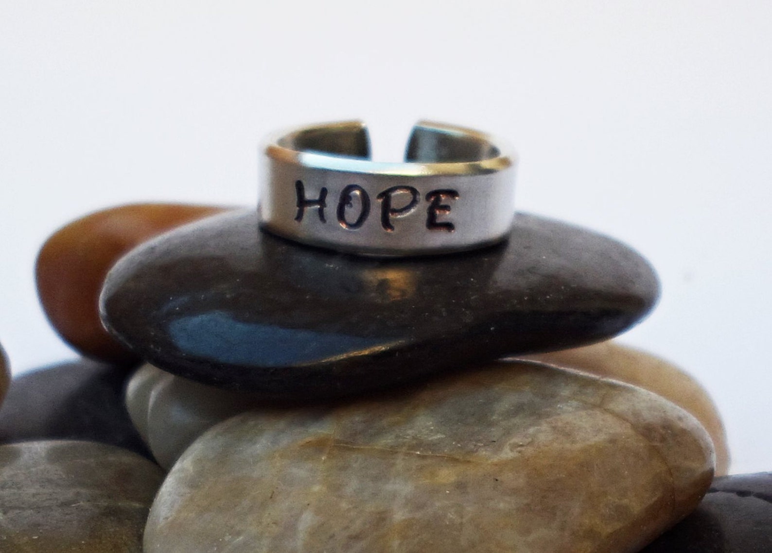 Hope Ring Personalized Ring Inspirational Ring | Etsy