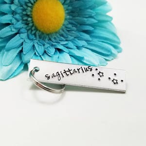 Sagittarius Keychain, Custom Keychain, Constellation Keychain ...