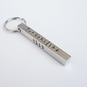 Aluminum Bar Keychain Personalized Keychain Custom - Etsy