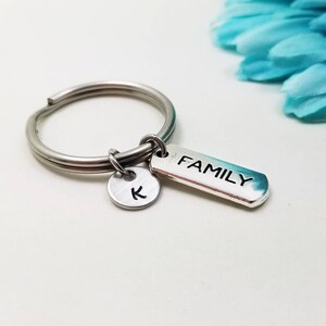 Family Keychain, Family Key Chain, Initial Keychain, Personalized ...