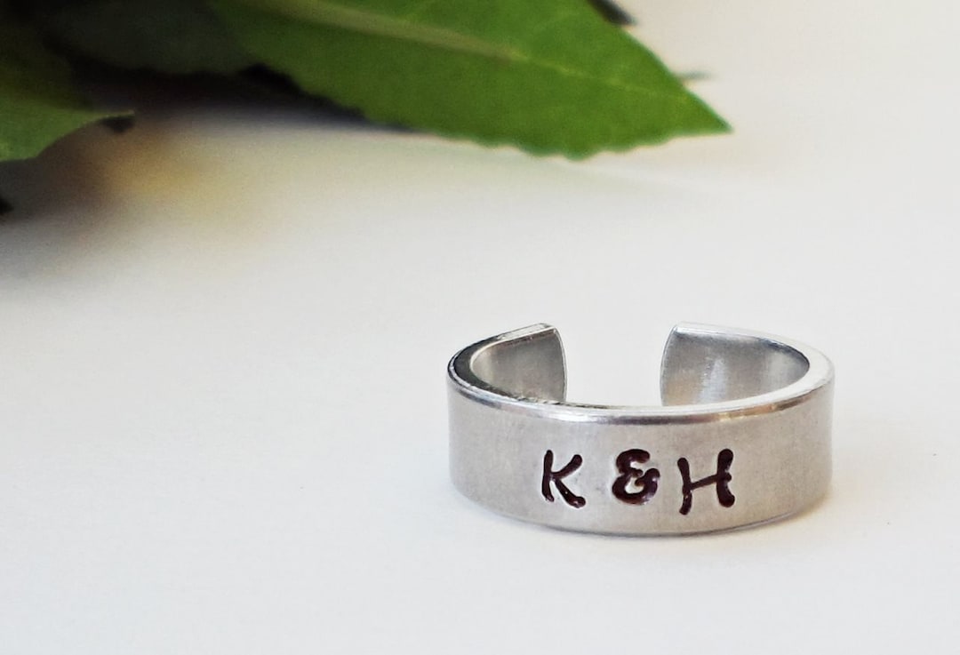 Anillo inicial personalizado Anillo personalizado Anillo - Etsy España