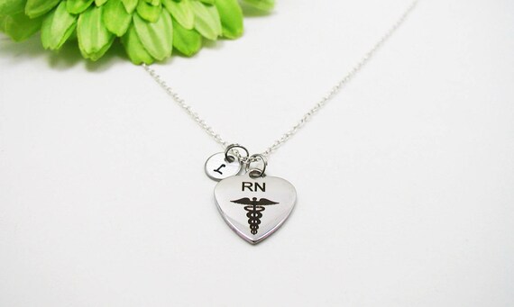RN Necklace Nurse Necklace Nursing Student Nursing | Etsy