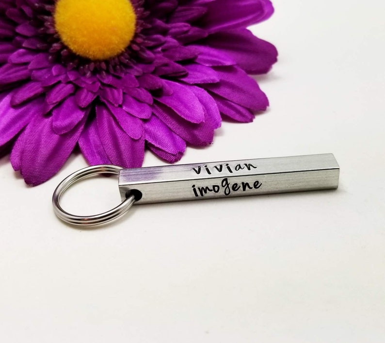 Aluminum Bar Keychain Personalized Keychain Custom - Etsy