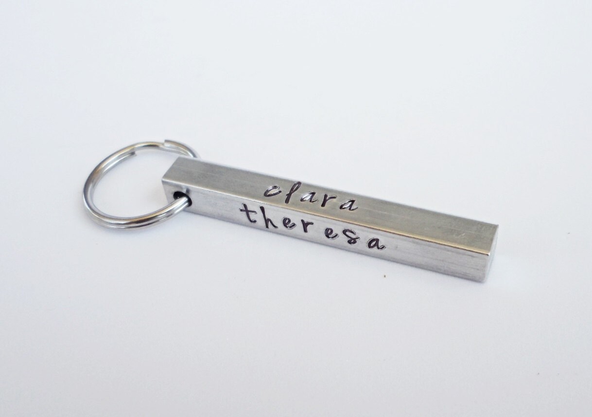 Aluminum Bar Keychain Personalized Keychain Custom | Etsy