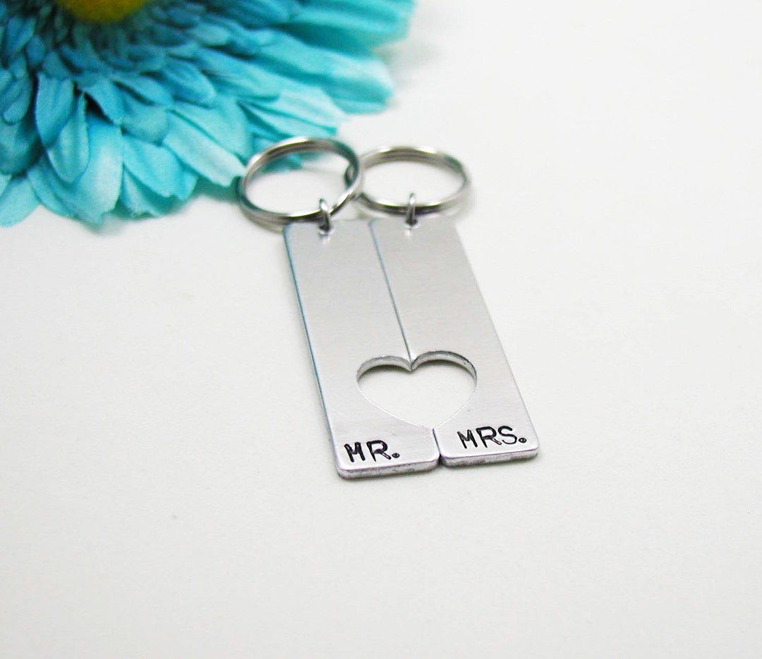 MR and MRS Keychains, Best Friend Keychains, Couples Keychain Gift, His ...