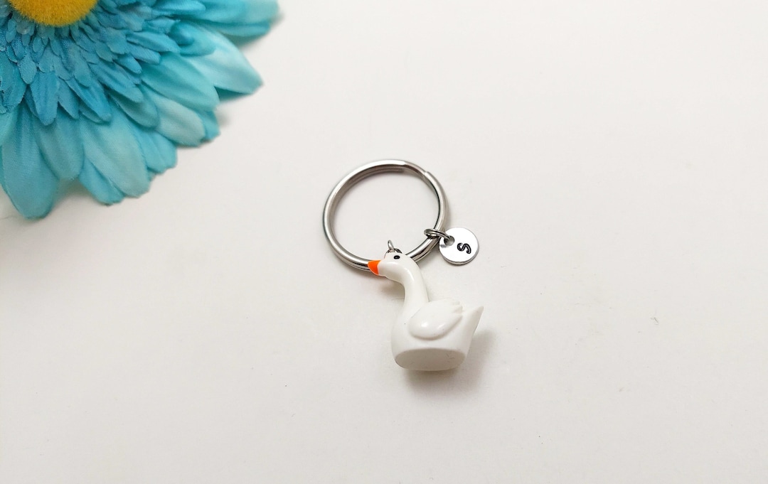 Swan Key Chain, 3D Swan Key Chain, Swan Charm, Bird Charm, Swan Lover ...