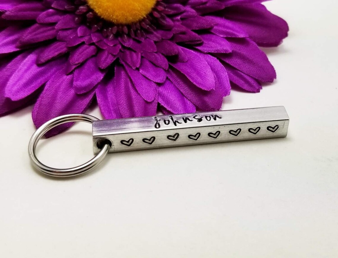 Aluminum Bar Keychain Personalized Keychain Custom - Etsy