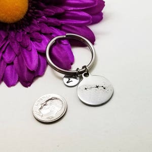 Aries Keychain, Zodiac Key Chain, Initial Keychain, Personalized ...