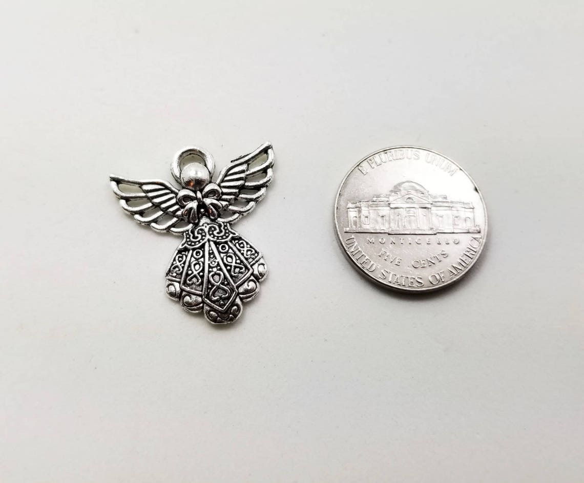 Angel Bangle Guardian Angel Bracelet Initial Bracelet - Etsy