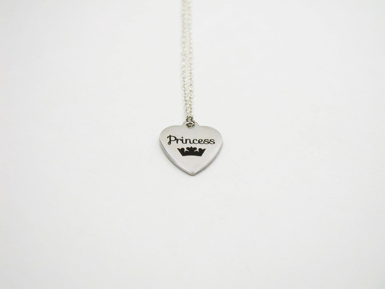 Silver Princess Necklace Crown Necklace Princess Gift | Etsy