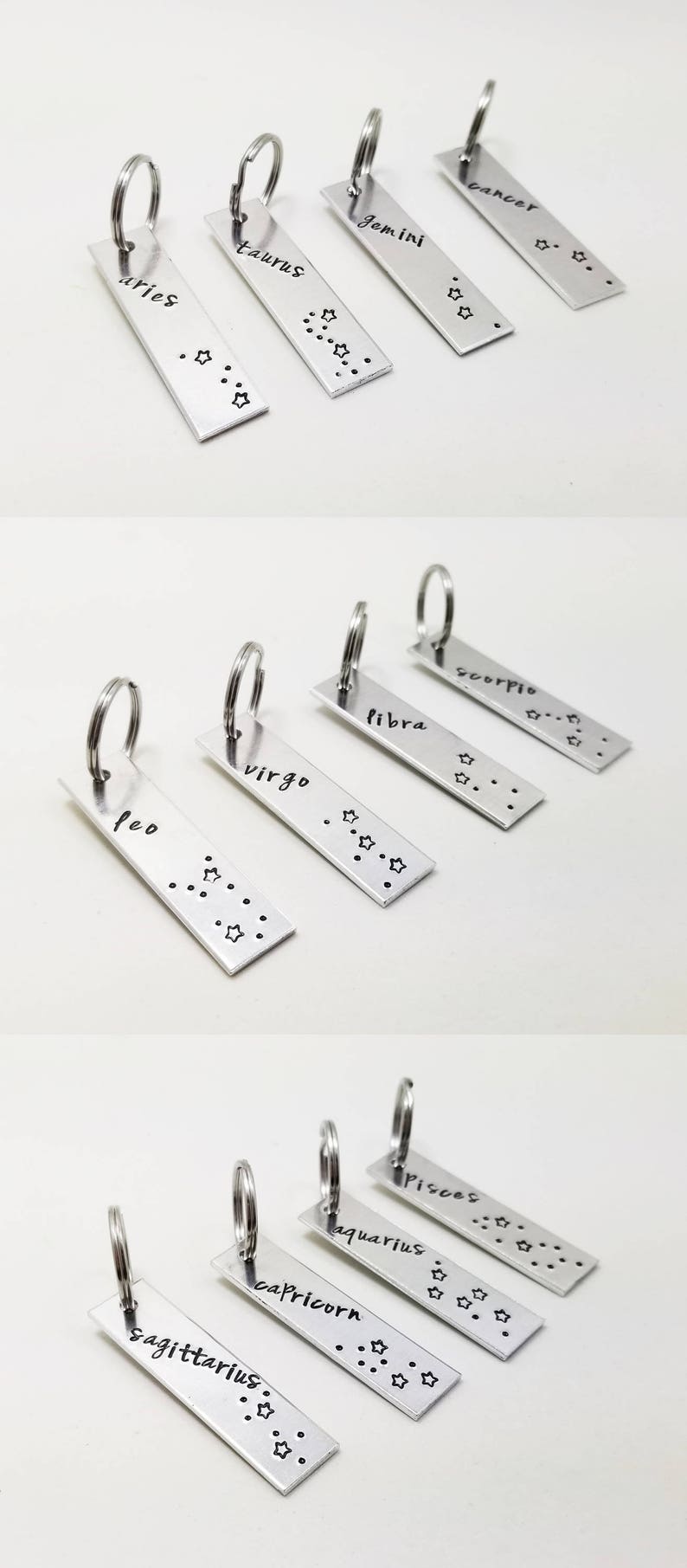 Aquarius Keychain, Custom Keychain, Constellation Keychain, Rectangle ...