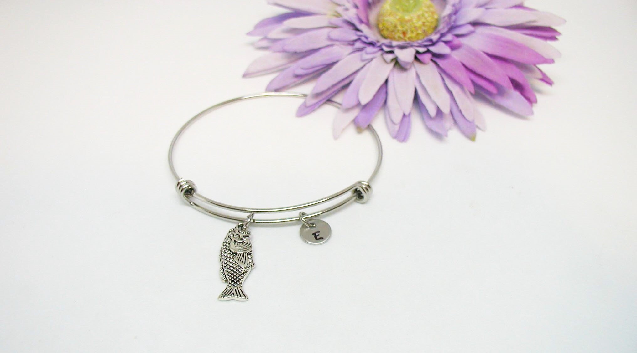 Fish Bracelet Fish Bangle Fish Jewelry Expandable Bracelet | Etsy