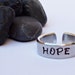 Hope Ring, Personalized Ring, Inspirational Ring, Hand Stamped Ring ...