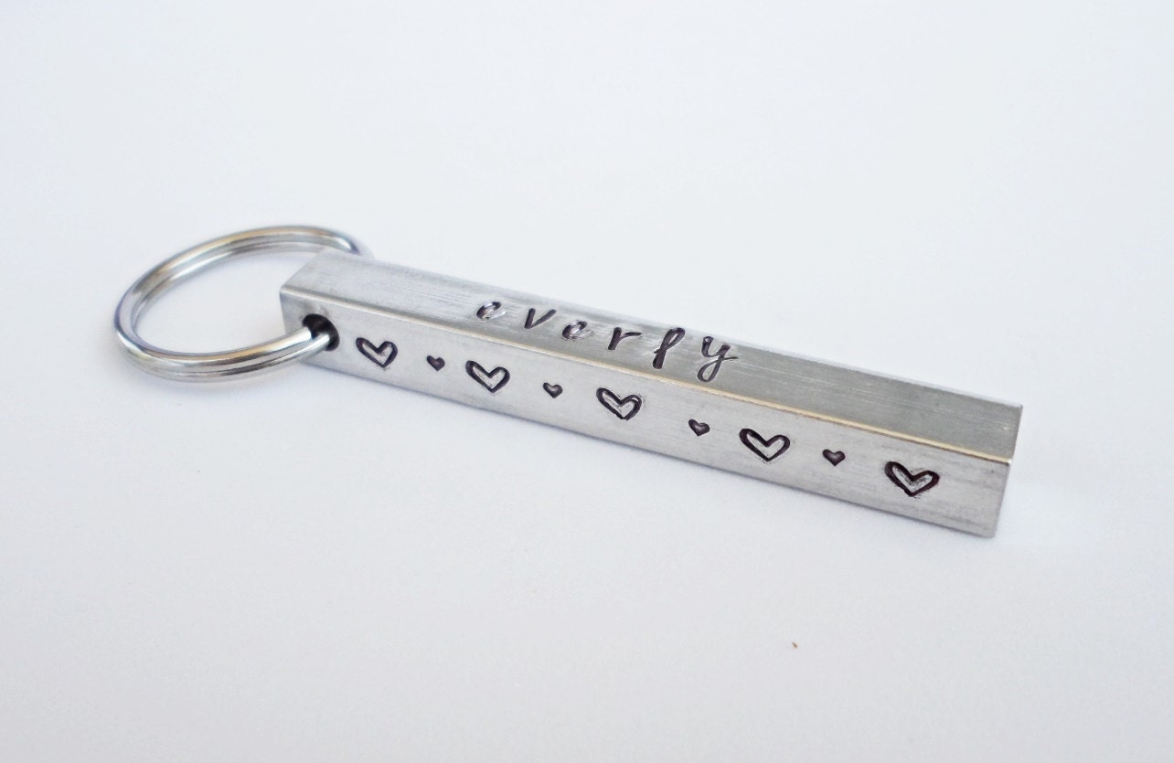 Aluminum Bar Keychain Personalized Keychain Custom | Etsy