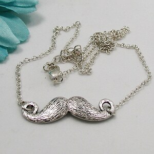 Mustache Necklace, Moustache Charm Necklace, Movember Charm, Geeky Gift ...